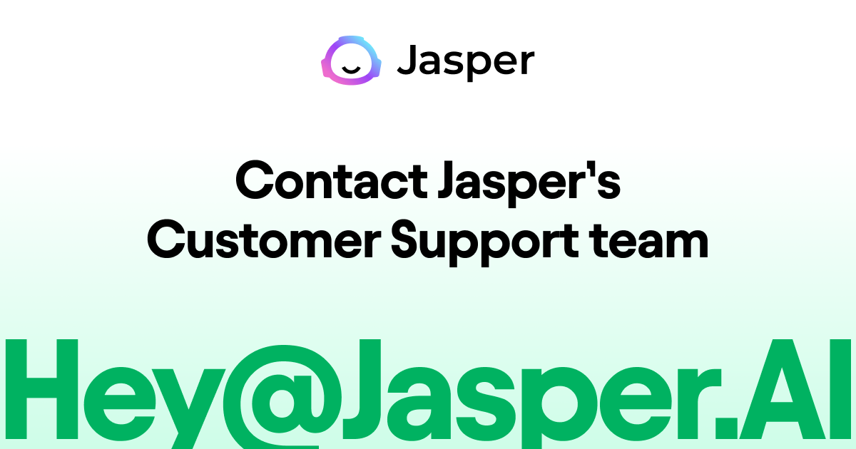 Contact Support - Jasper